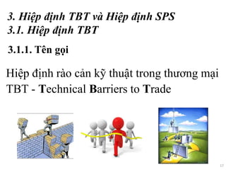 HIỆP ĐỊNH TBT VÀ SPS | PPT