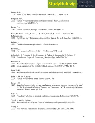 3.987 Human Evolution | PDF