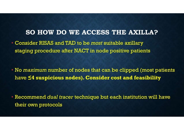 3.1 Surgical management of Axilla, ABDA 2023.pdf | Cancer | Diseases ...
