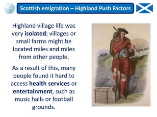 Higher Migration and Empire - Push factors (Highlands) | PPTX