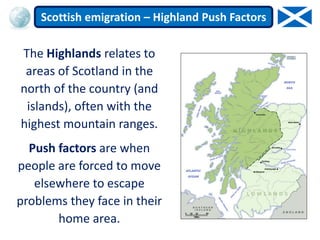 Higher Migration and Empire - Push factors (Highlands) | PPTX