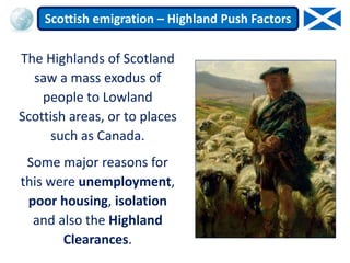 Higher Migration and Empire - Push factors (Highlands) | PPTX