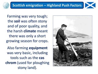 Higher Migration and Empire - Push factors (Highlands) | PPTX