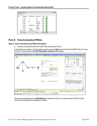 3.1.1.3 Packet Tracer - Explore Network Functionality Using PDUs.pdf