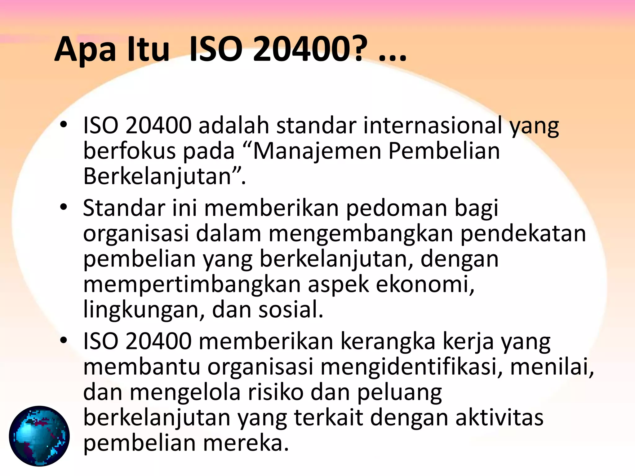 Apa itu ISO 20400?_ "SUSTAINABLE PROCUREMENT (Pengadaan Berkelanjutan ...