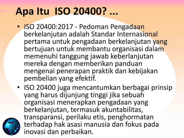 Apa itu ISO 20400?_ "SUSTAINABLE PROCUREMENT (Pengadaan Berkelanjutan ...