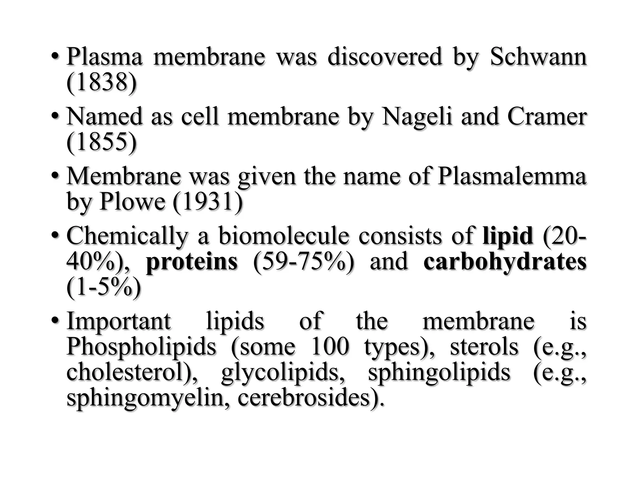 3. Structure and function of cell membrane (Biochemistry) | PPTX