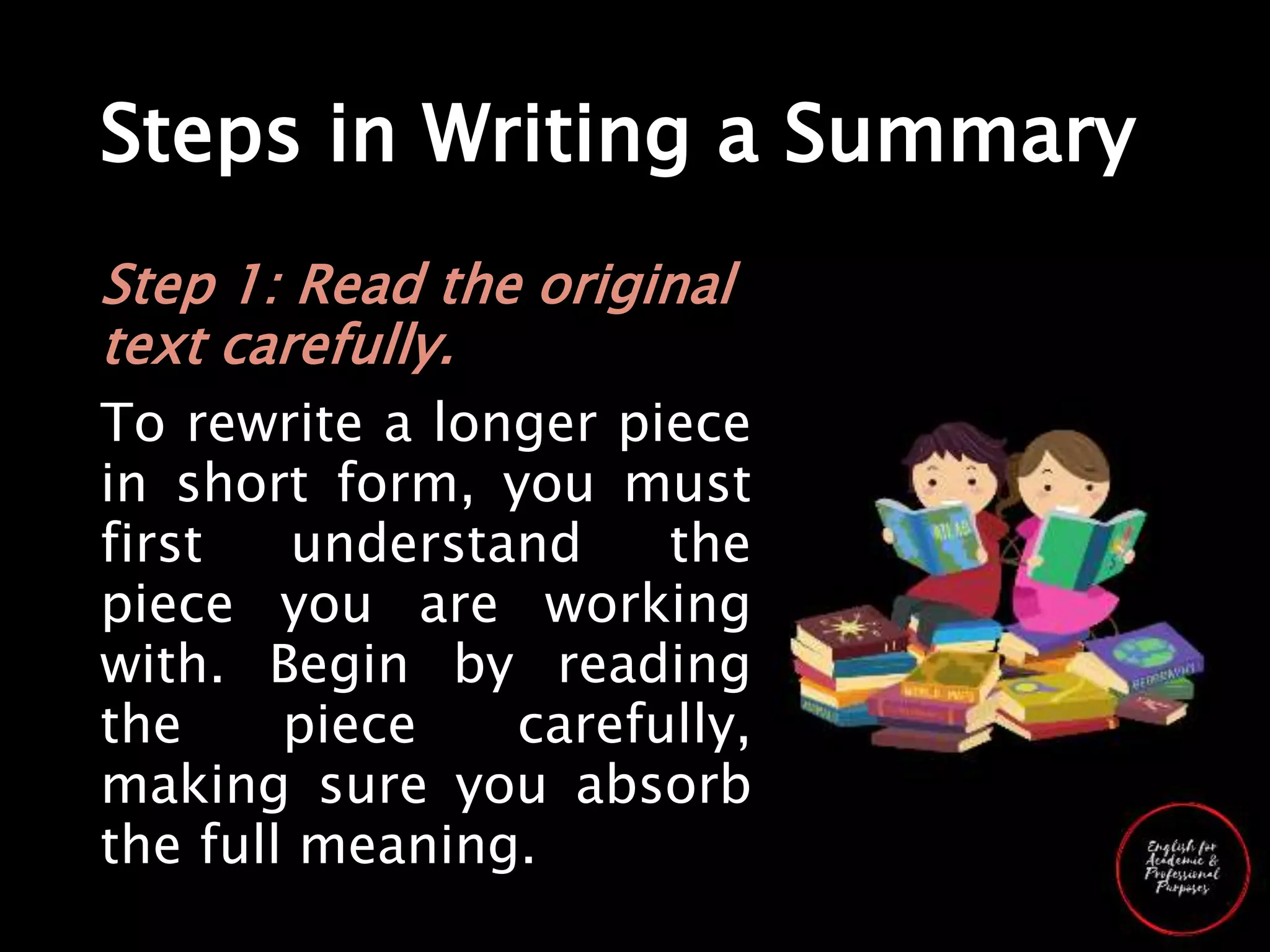 3. EAPP - Summarizing Techniques.pptx