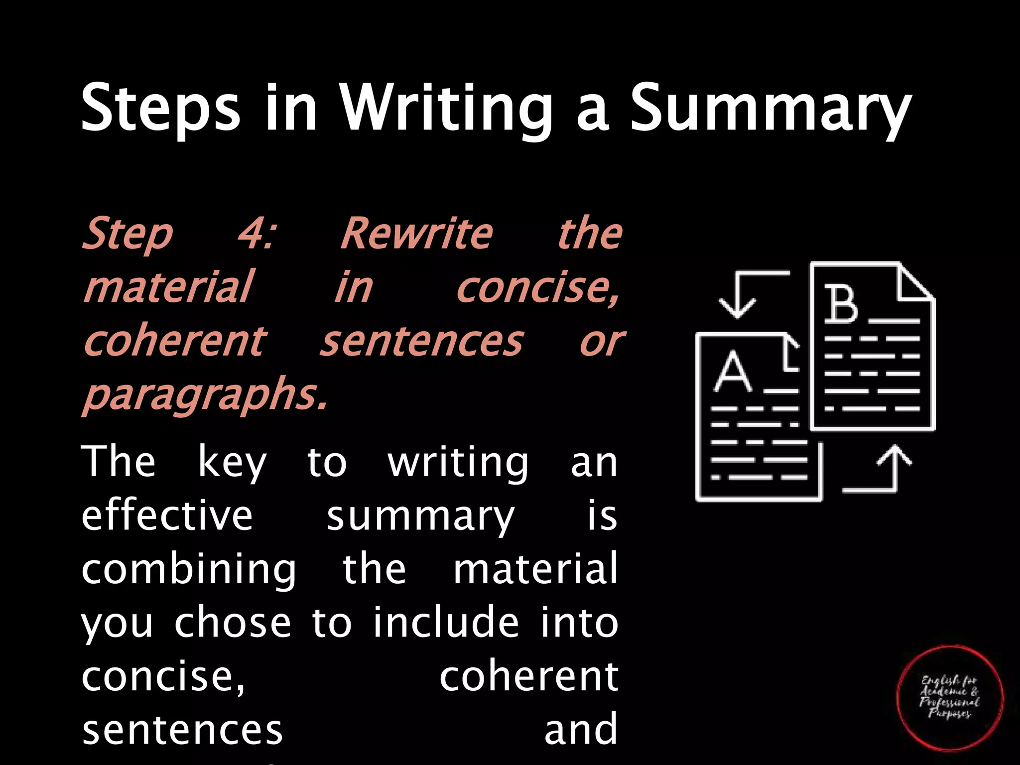 3. EAPP - Summarizing Techniques.pptx