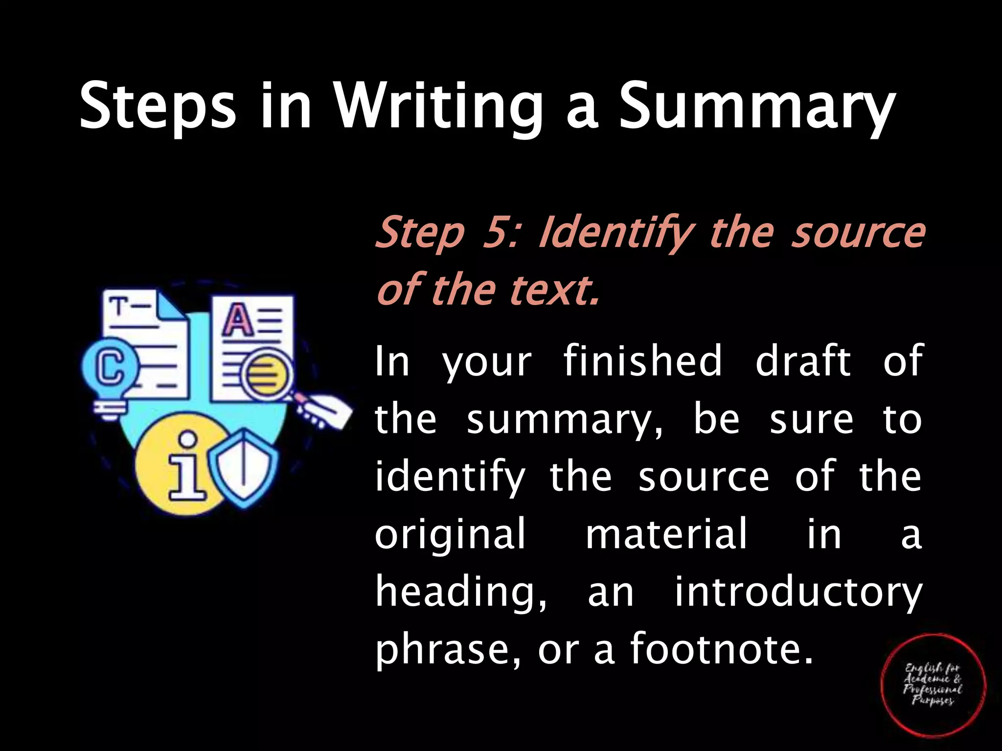 3. EAPP - Summarizing Techniques.pptx