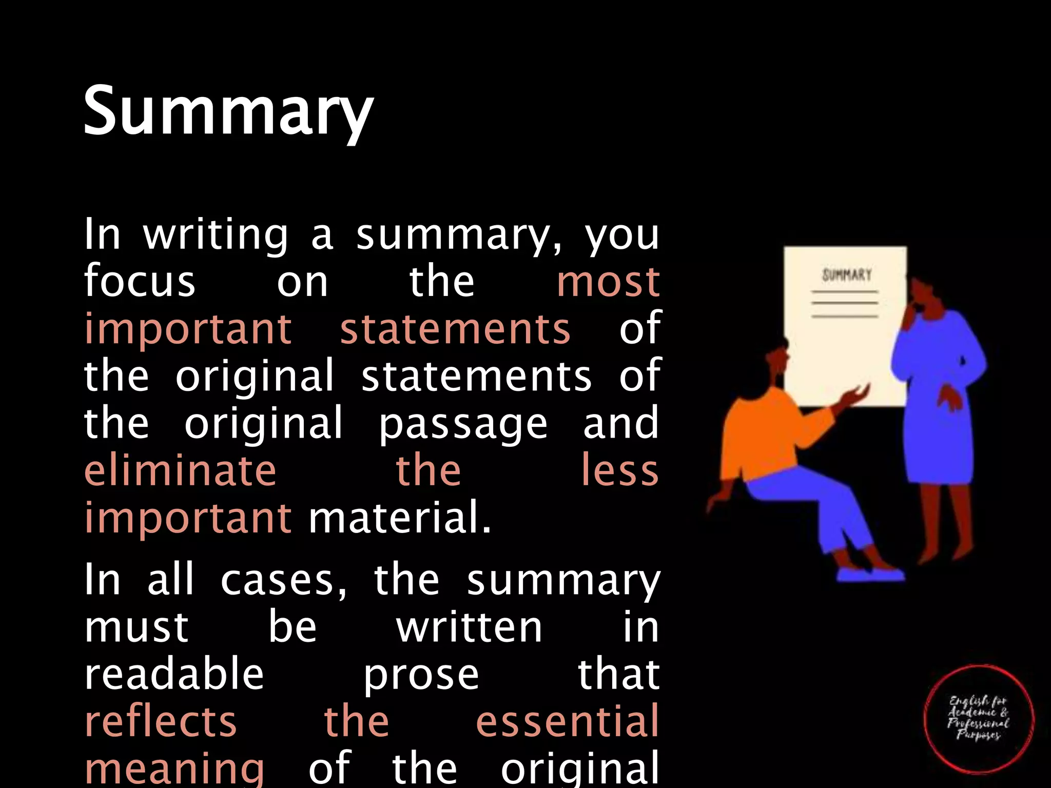 3. EAPP - Summarizing Techniques.pptx