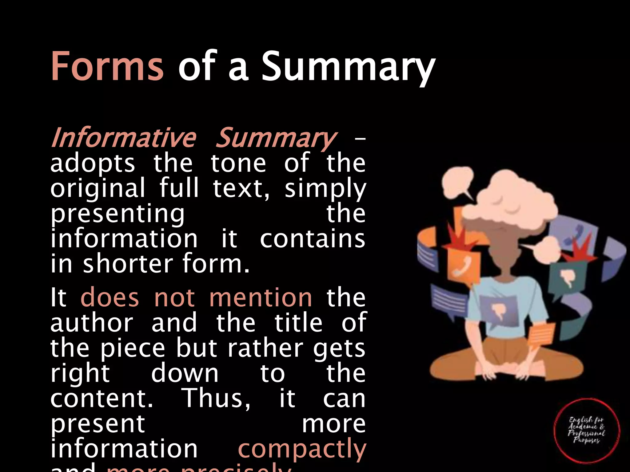 3. EAPP - Summarizing Techniques.pptx