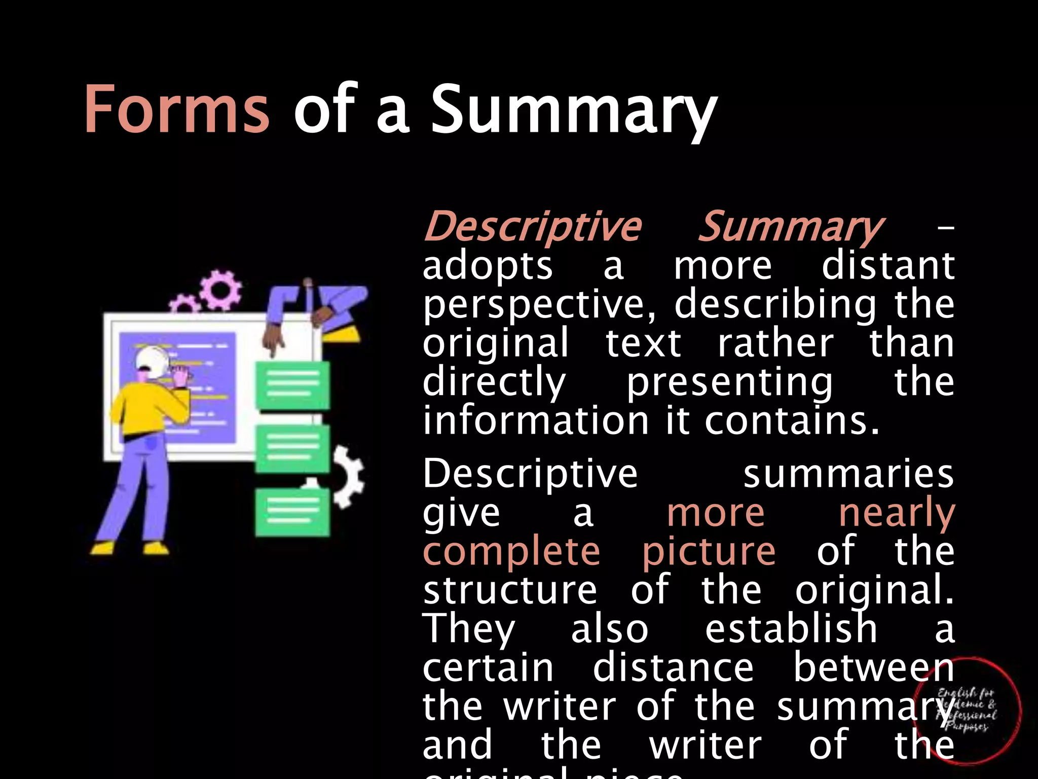 3. EAPP - Summarizing Techniques.pptx
