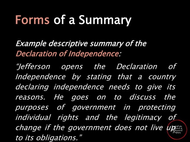 3. EAPP - Summarizing Techniques.pptx