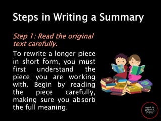 3. EAPP - Summarizing Techniques.pptx