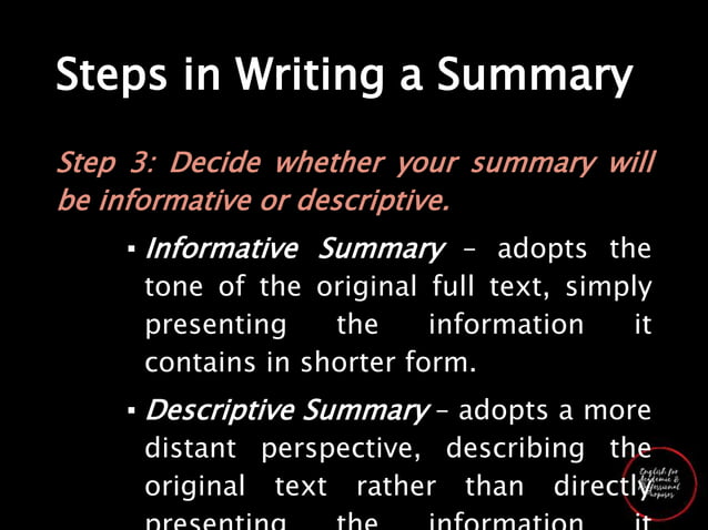 3. EAPP - Summarizing Techniques.pptx