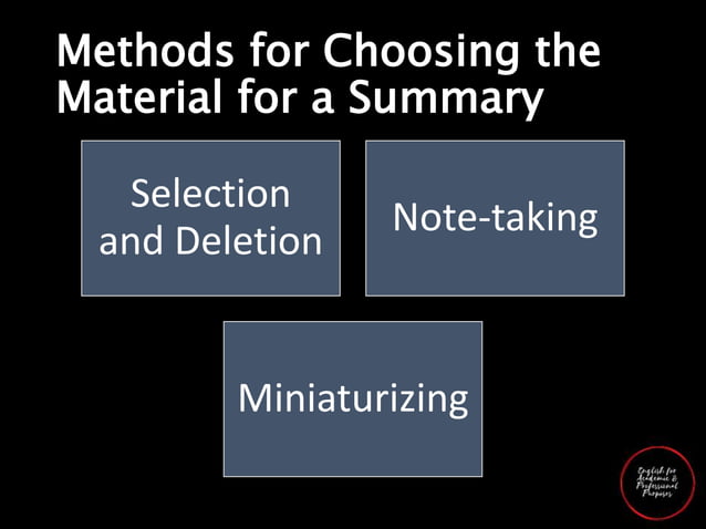 3. EAPP - Summarizing Techniques.pptx