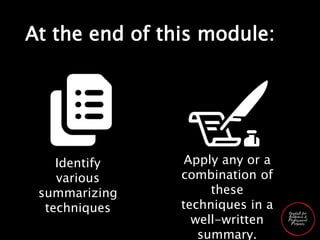 3. EAPP - Summarizing Techniques.pptx