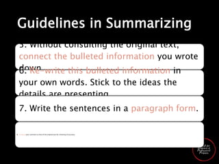 3. EAPP - Summarizing Techniques.pptx