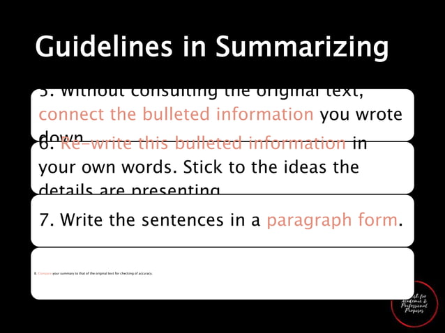 3. EAPP - Summarizing Techniques.pptx