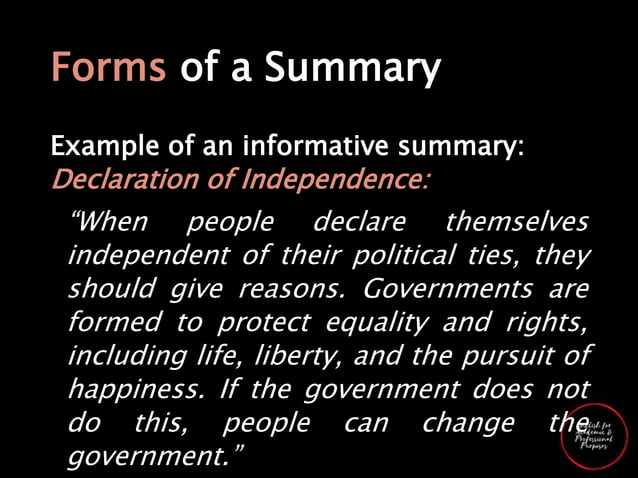 3. EAPP - Summarizing Techniques.pptx