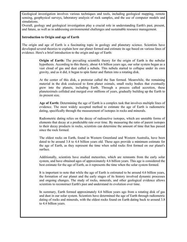 3.Introduction to Geology and Geological Investigation.docx | Geology ...