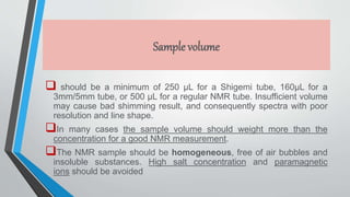 3.pptxNMR sub topics | PPTX | Chemistry | Science