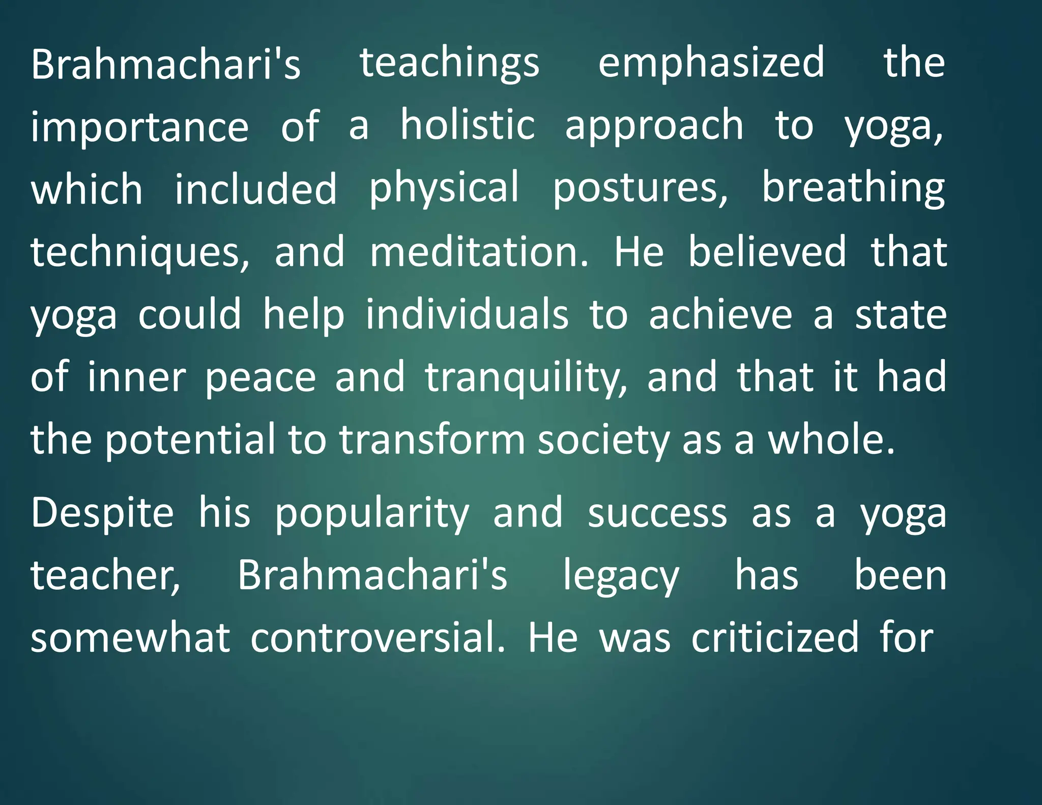 Dhirendra Brahmachari life history and his teachings | PPTX