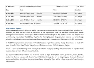 RYT – 300 Hr Yoga TTC Level – 1 | PPTX