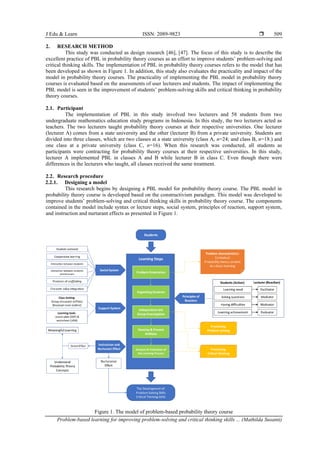 Problem-based learning for improving problem-solving and critical thinking skills: A case on ...