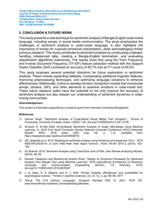 SENTIMENT ANALYSIS OF BANGLA-ENGLISH CODE-MIXED AND TRANSLITERATED SOCIAL MEDIA COMMENTS USING ...