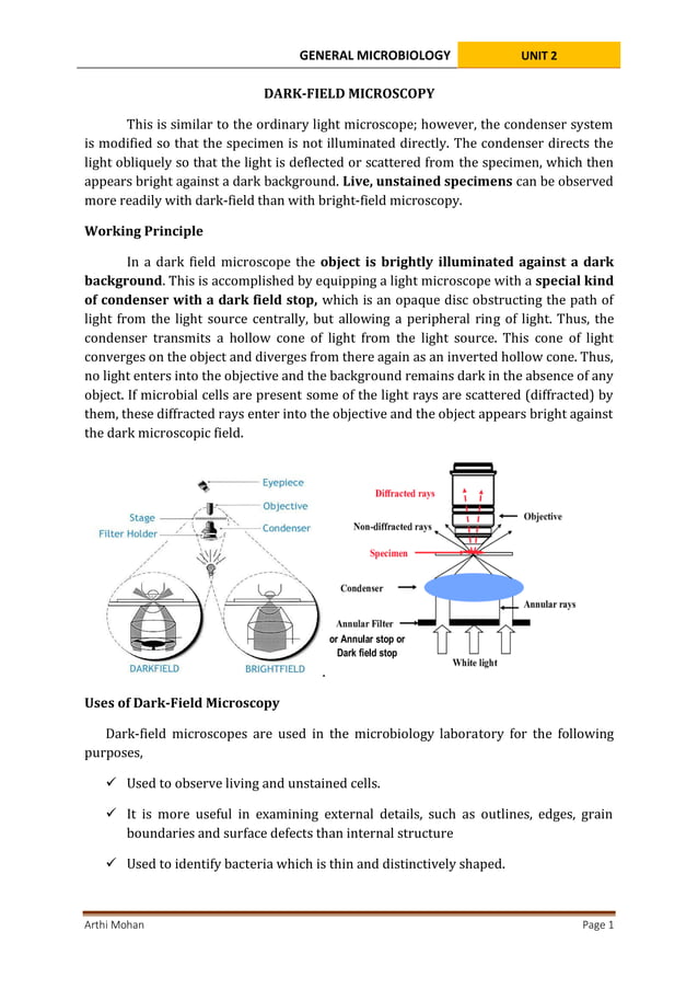 3. Dark-field microscopy.pdf | Geography | Science