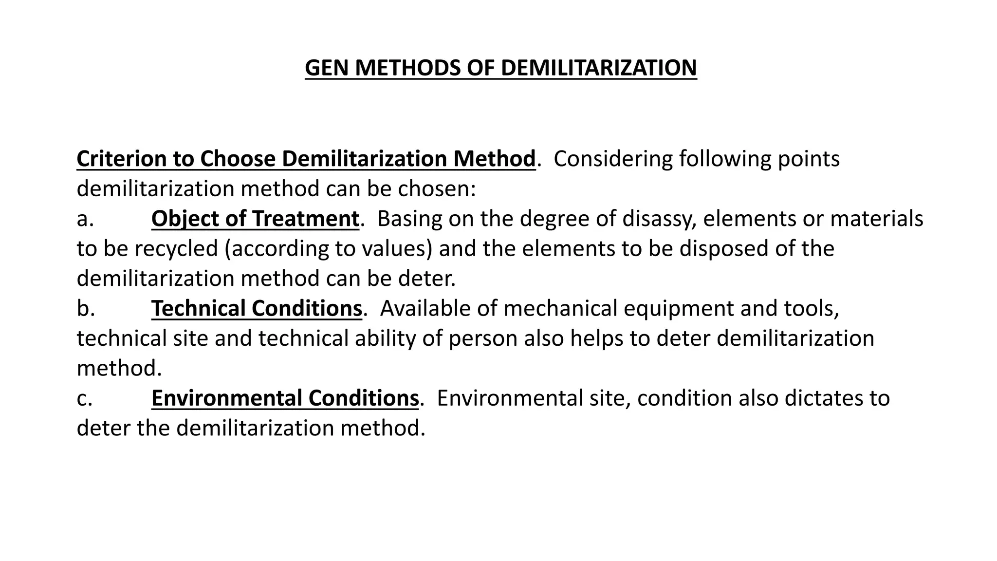 3. demilitarzn & melt out.pptx