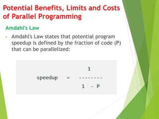 3. Potential Benefits, Limits and Costs of Parallel Programming.pdf | Programming Languages ...