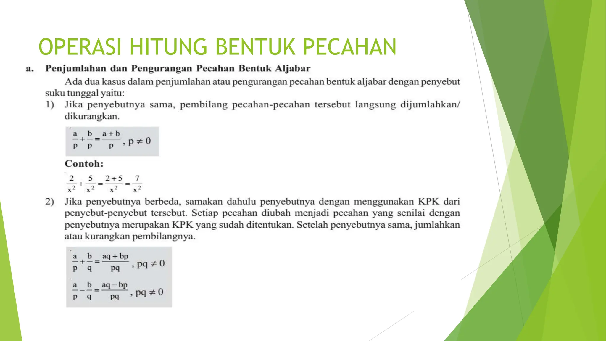 materi bentuk aljabar smp kelas 7 semester 1 | PPTX