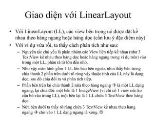 Hướng Dẫn Lập Trình Android: 3. Thiet ke giao dien tren Android | PPTX