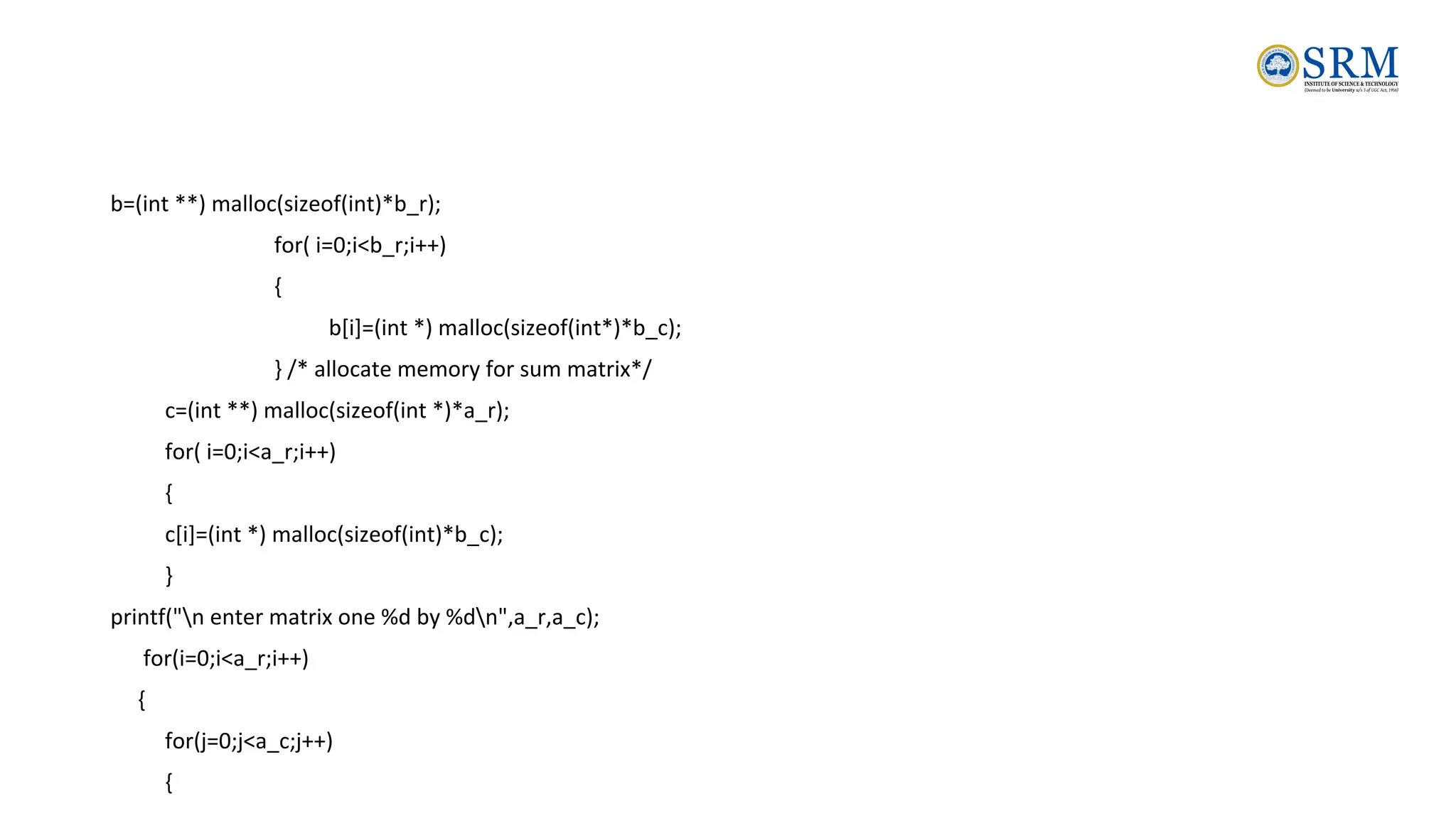 Data Structure And Algorithms Matrix Multiplication Pdf Programming