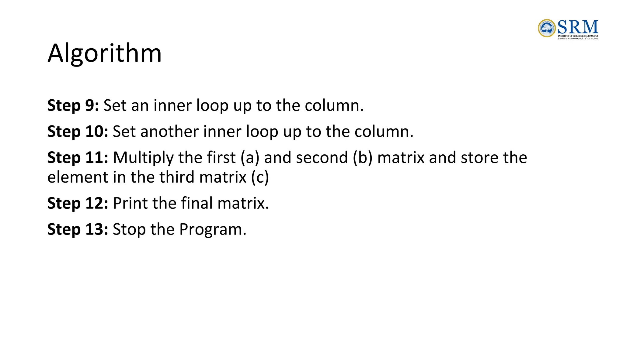 Data Structure And Algorithms Matrix Multiplication Ppt