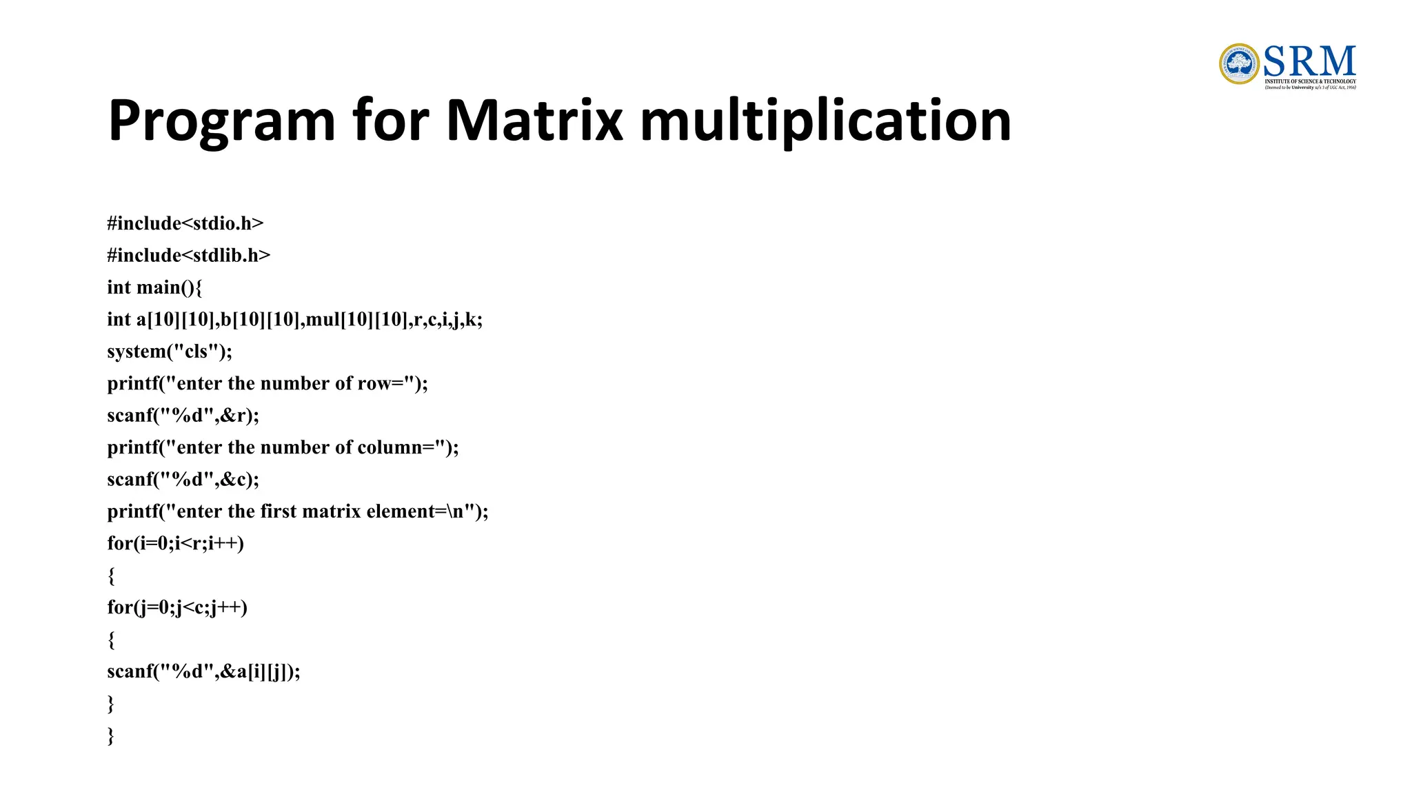 Data Structure & Algorithms - Matrix Multiplication | PDF Data Structure & Algorithms - Matrix Multiplication | PDF