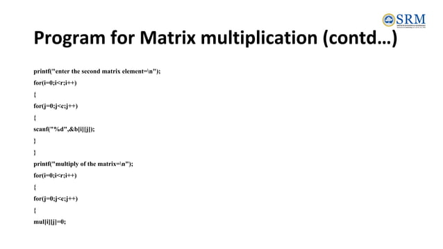 Data Structure And Algorithms Matrix Multiplication Pdf Programming 2334