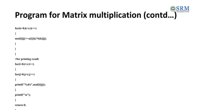 Data Structure & Algorithms - Matrix Multiplication | PDF | Programming ...
