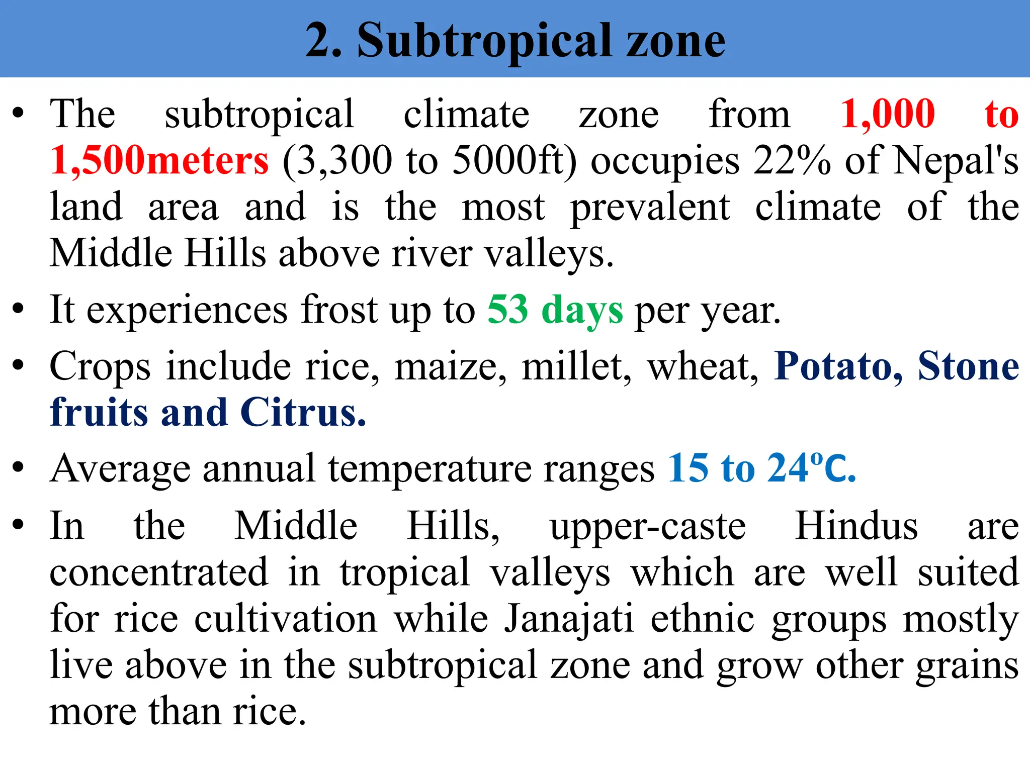 3. Agro-Ecological zoning and niches form the horticultural perspective ...