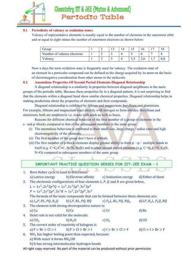 classification of elements and periodicity in properties class 11 Study ...