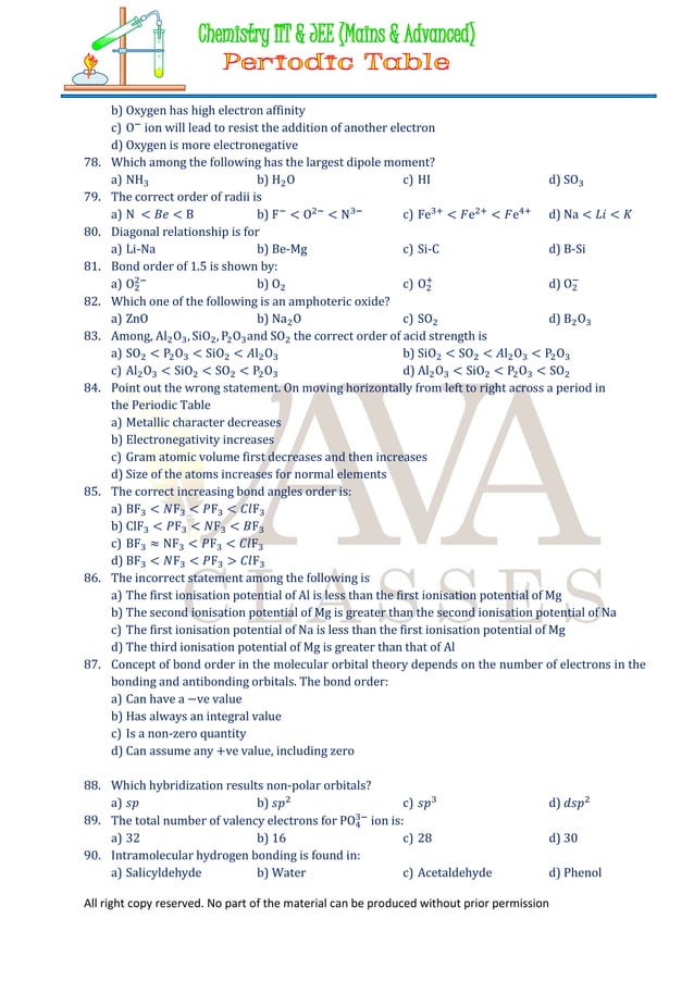 classification of elements and periodicity in properties class 11 Study ...