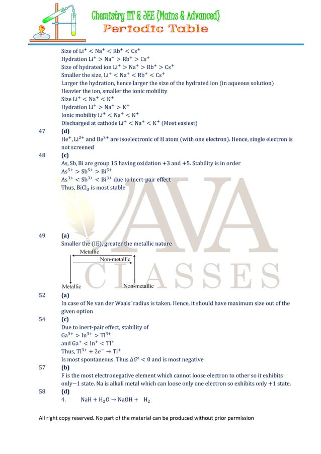 classification of elements and periodicity in properties class 11 Study ...