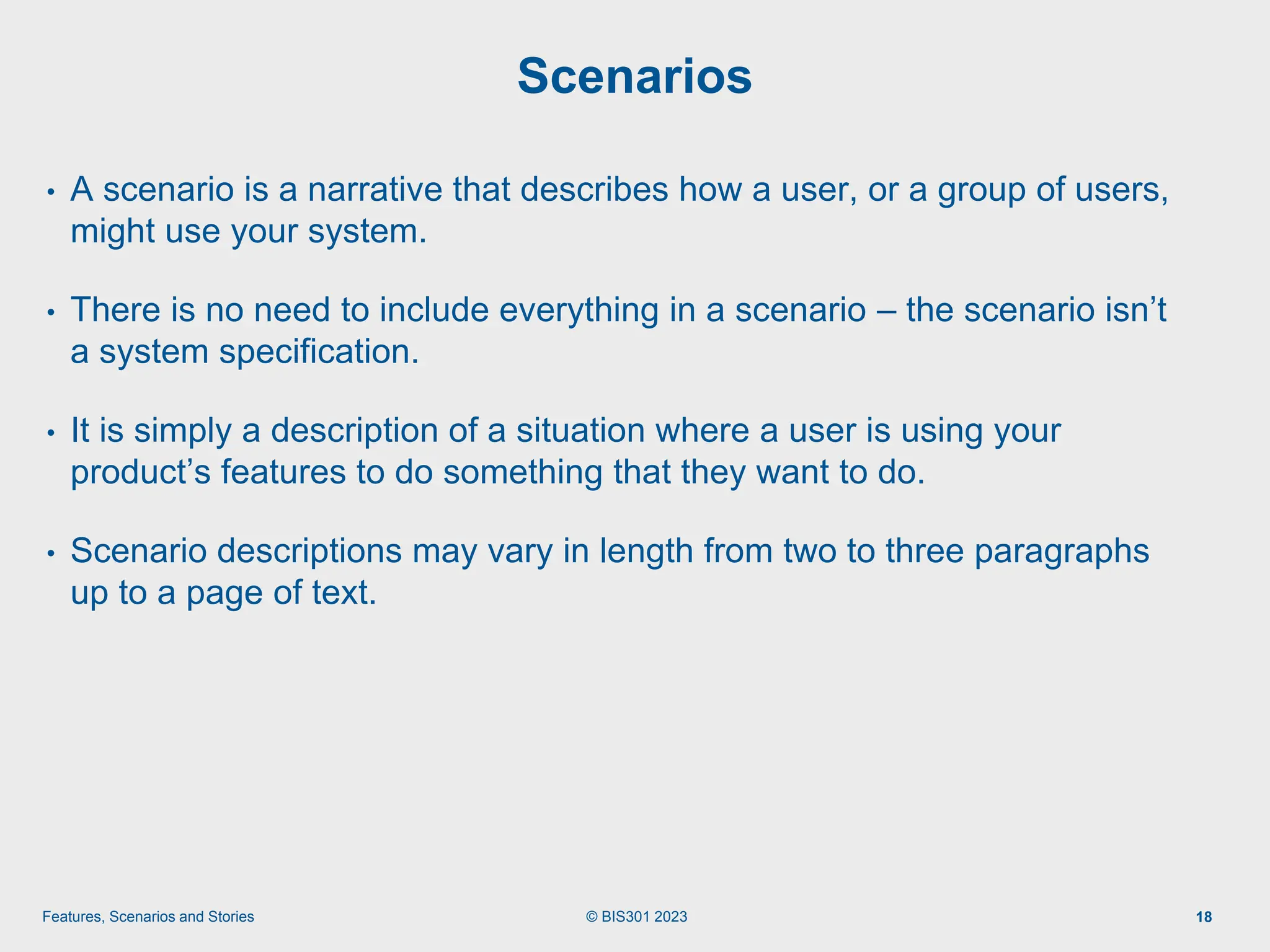 chapter 3: Features, scenarios and stories | PPTX
