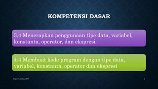 3.4 Tipe Data, Variabel dan Konstanta.pptx