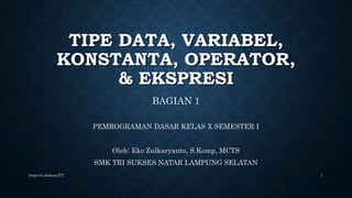 3.4 Tipe Data, Variabel dan Konstanta.pptx