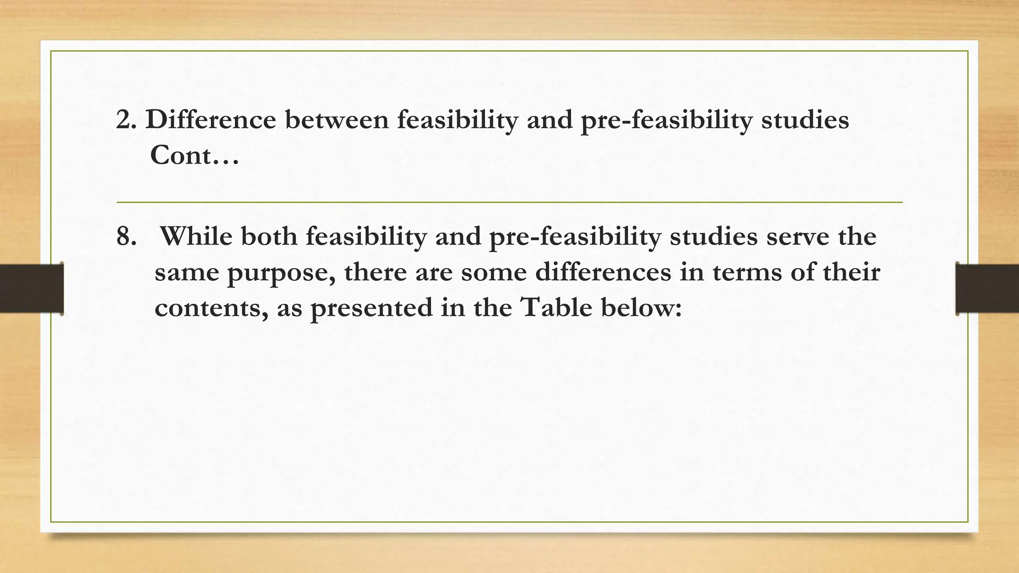 3. Pre-feasibility Study.pptx of project | PPTX