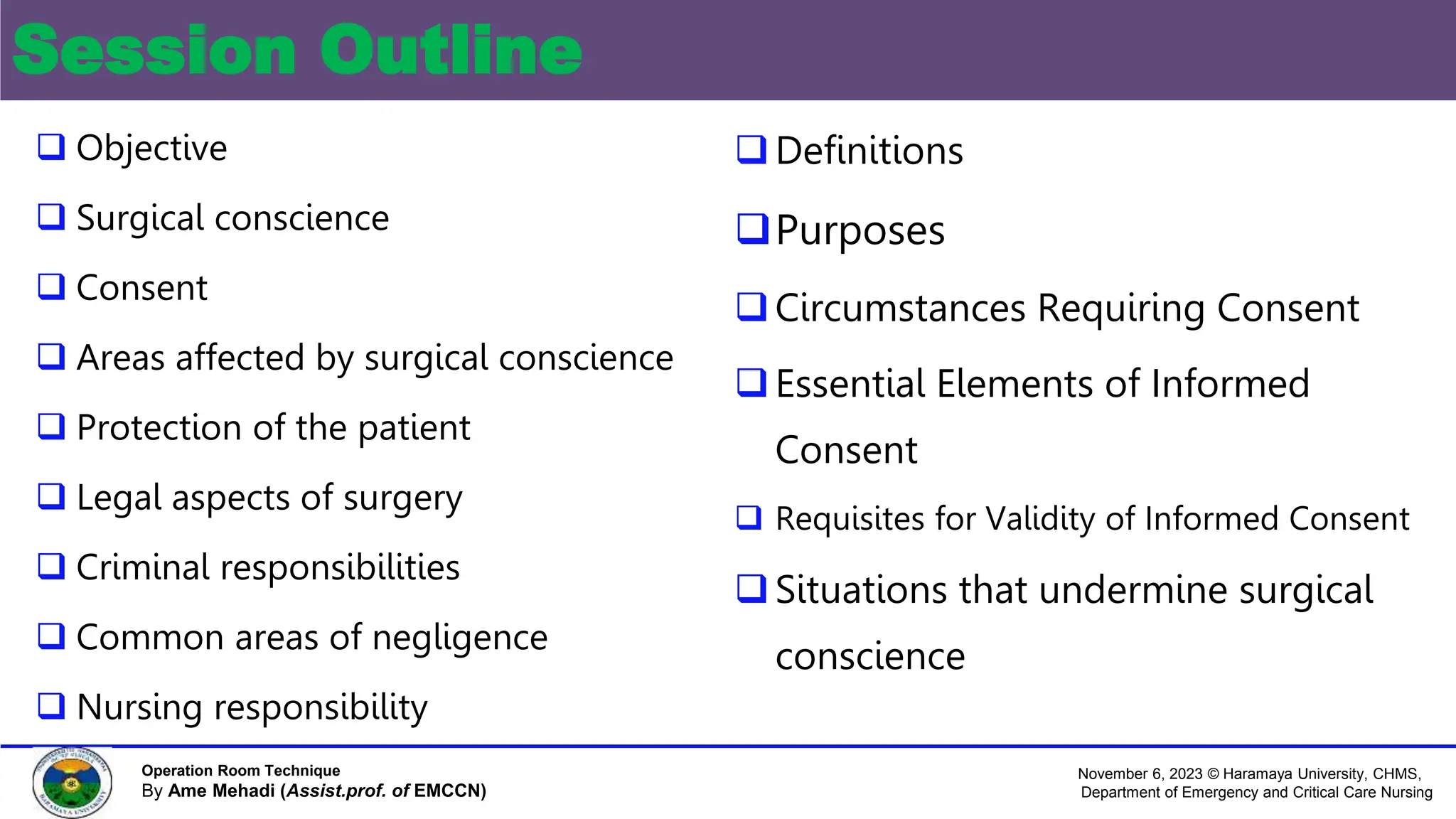 Surgical Conscience and Informed Consent | PPTX